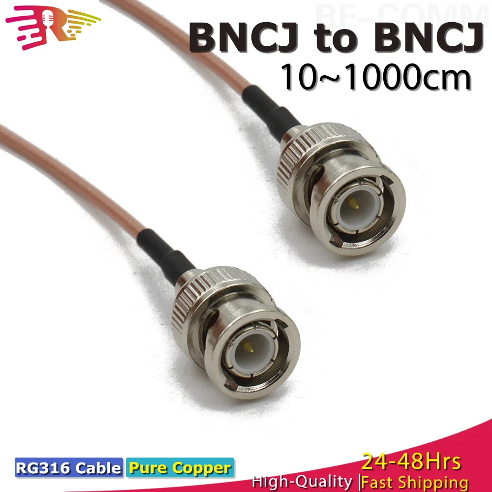 RG316 Q9 BNC Male To BNC Male Cable Coax Jumper Pigtail Cable Crimp ...