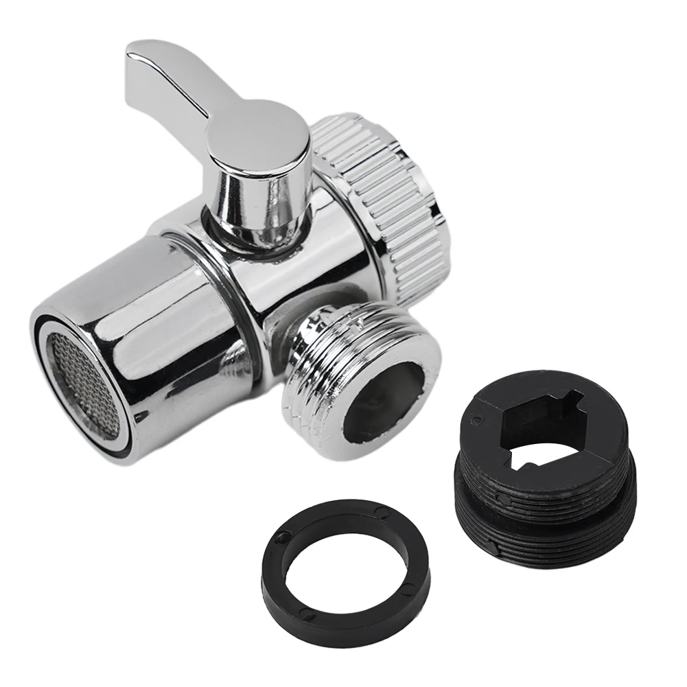 Faucet-Valve-Diverter-Three-Way-Water-Tap-Connector-Adapter-Kitchen ...
