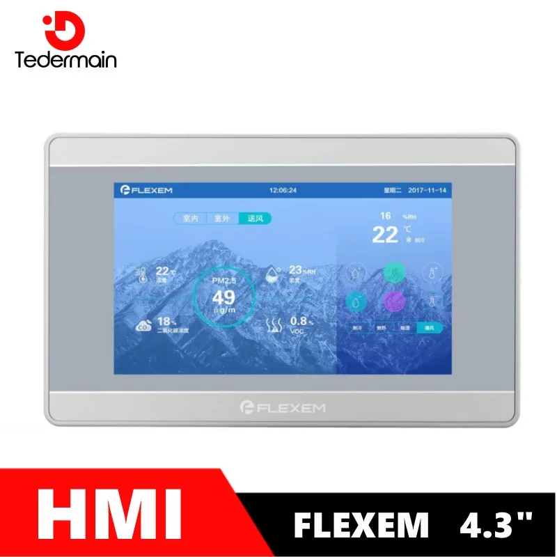 Tela-sens-vel-ao-toque-industrial-800-480-FLEXEM-4-3-HMI-FE3043H-Compat ...