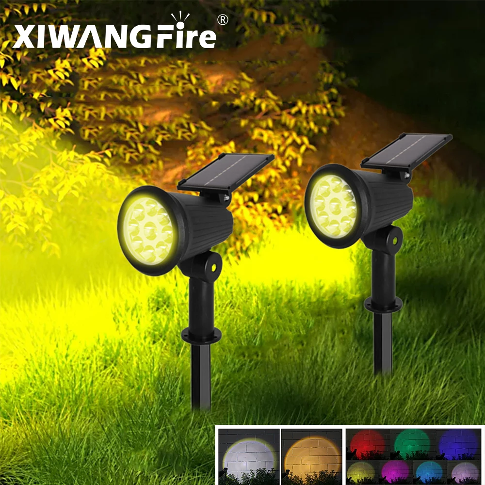 9-LED-Solar-Spot-Lights-Outdoor-RGB-Solar-Landscape-Lights-IP65 ...