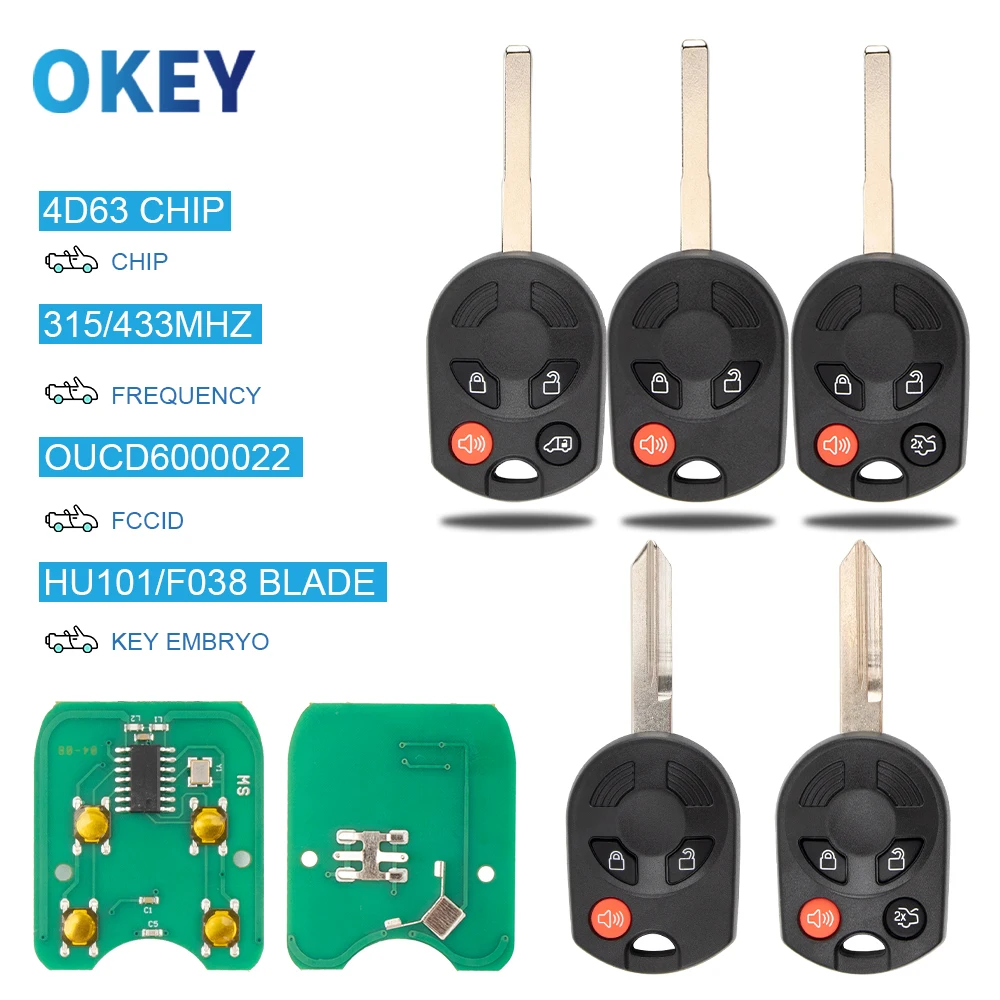 Okey-Remote-Car-Key-For-Ford-C-Max-Edge-Escape-Focus-Lincoln-Mazda ...