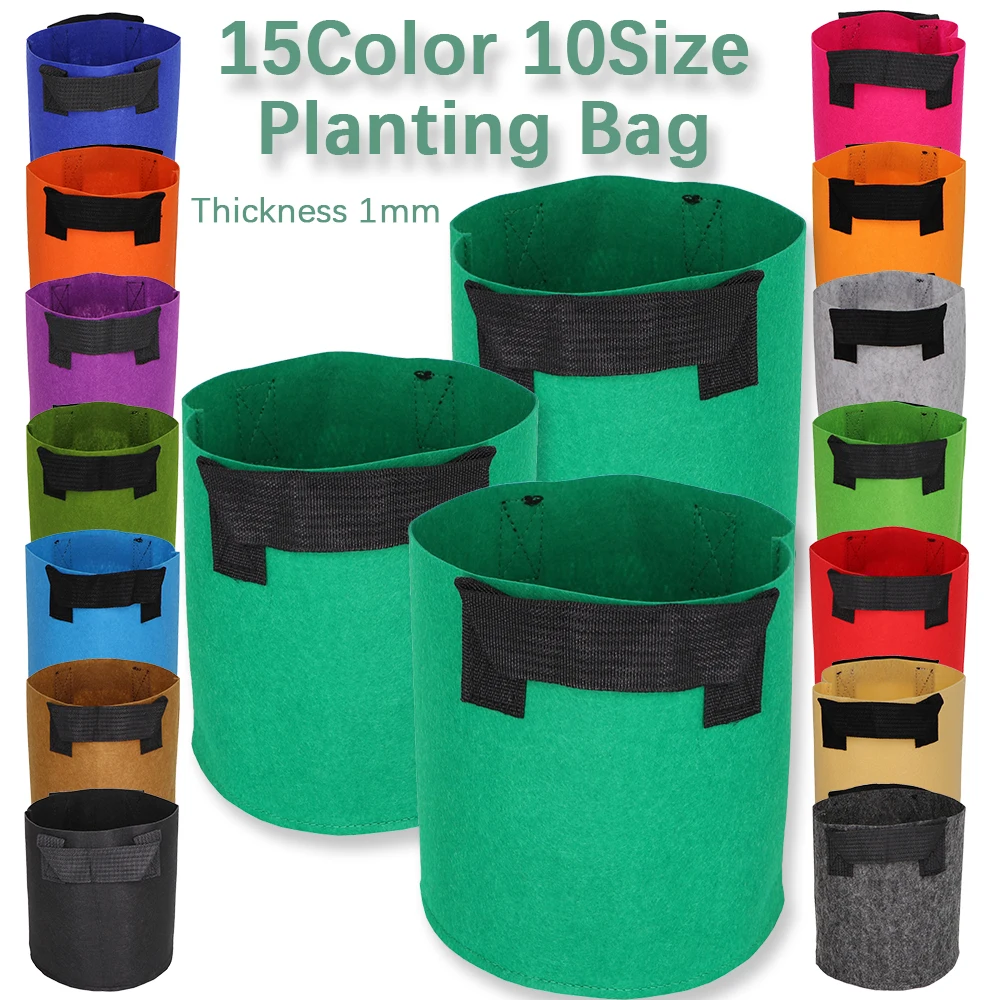 1PCS-15Colors-Durable-Planting-Growth-Bag-Nonwoven-Fabric-Planter-Pouch ...