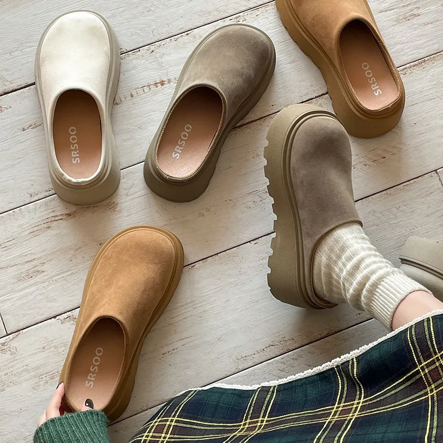 Cover Toe Shoes Ladies' Slippers Platform Slipers Women Low Luxury ...