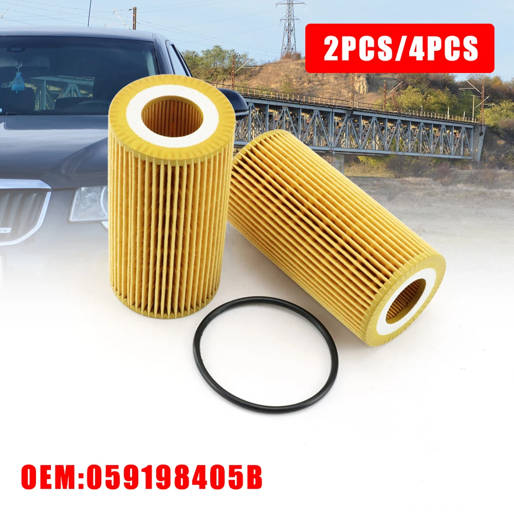 2PCS-4PCS-059198405B-Set-Engine-Oil-Filter-Kit-059115561G-HU6002Z-for ...