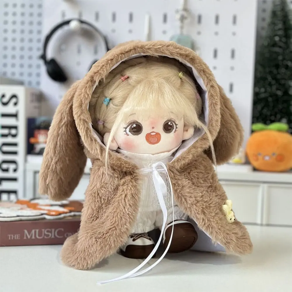 Creative 20CM Clothes Hairy Rabbit Ear Changing Dressing Game Cloak ...