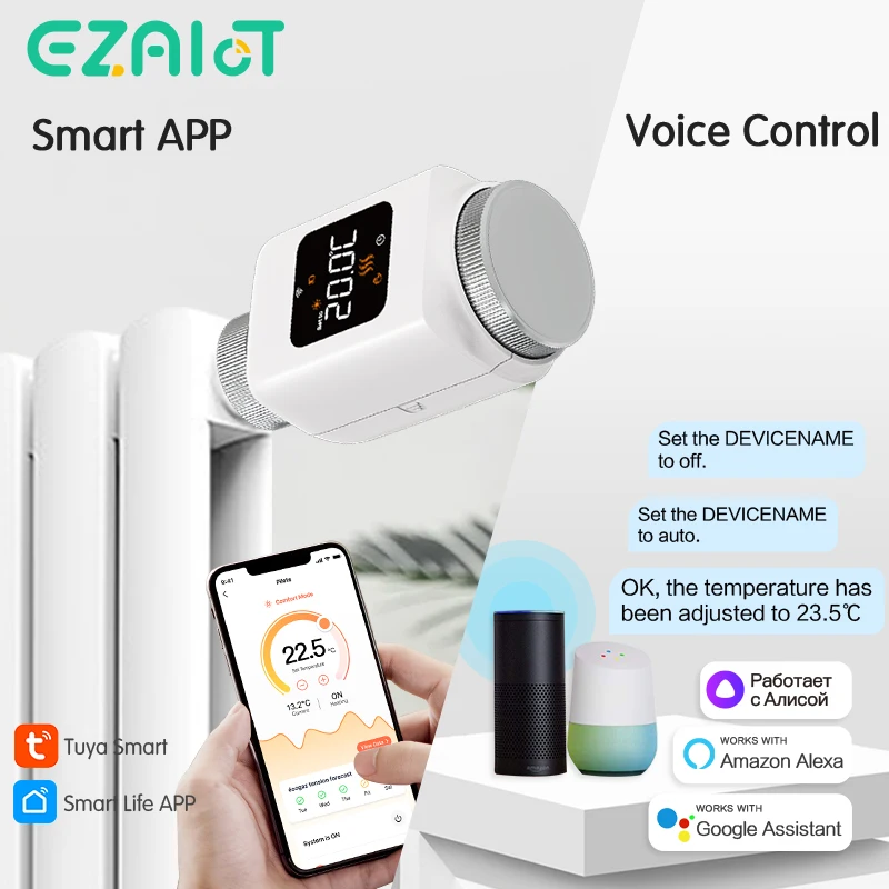 Tuya WiFi/Zigbee Smart Radiator Valve Programmable Radiator ...
