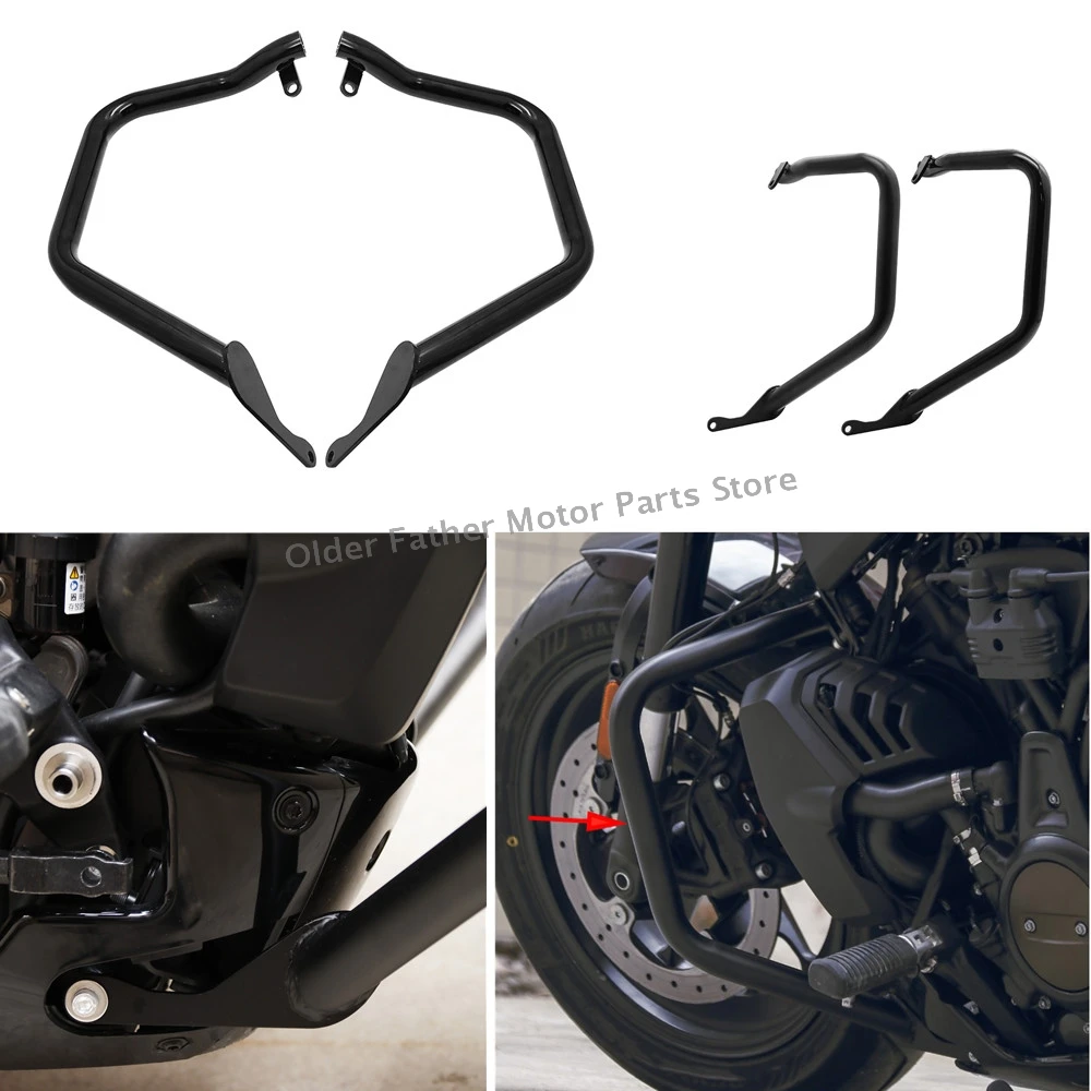 Sportster S Engine Guard Black Front Engine Guard Crash Bar For Harley ...