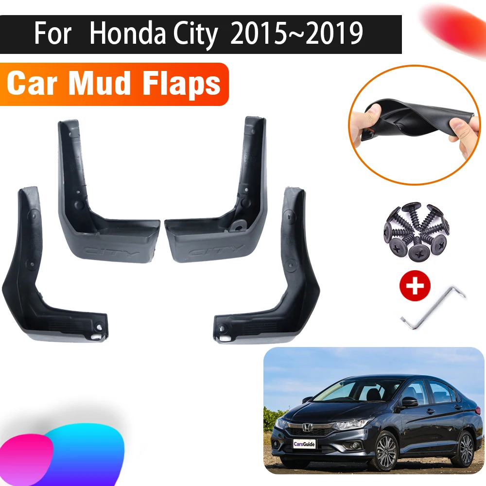 For Honda City Accessories Grace Ballade Gienia Gm4 5 6 7 8 9 2015 2019 4 Pcs Car Splash Guard Front Rear Fender Car Accessories Mudguards