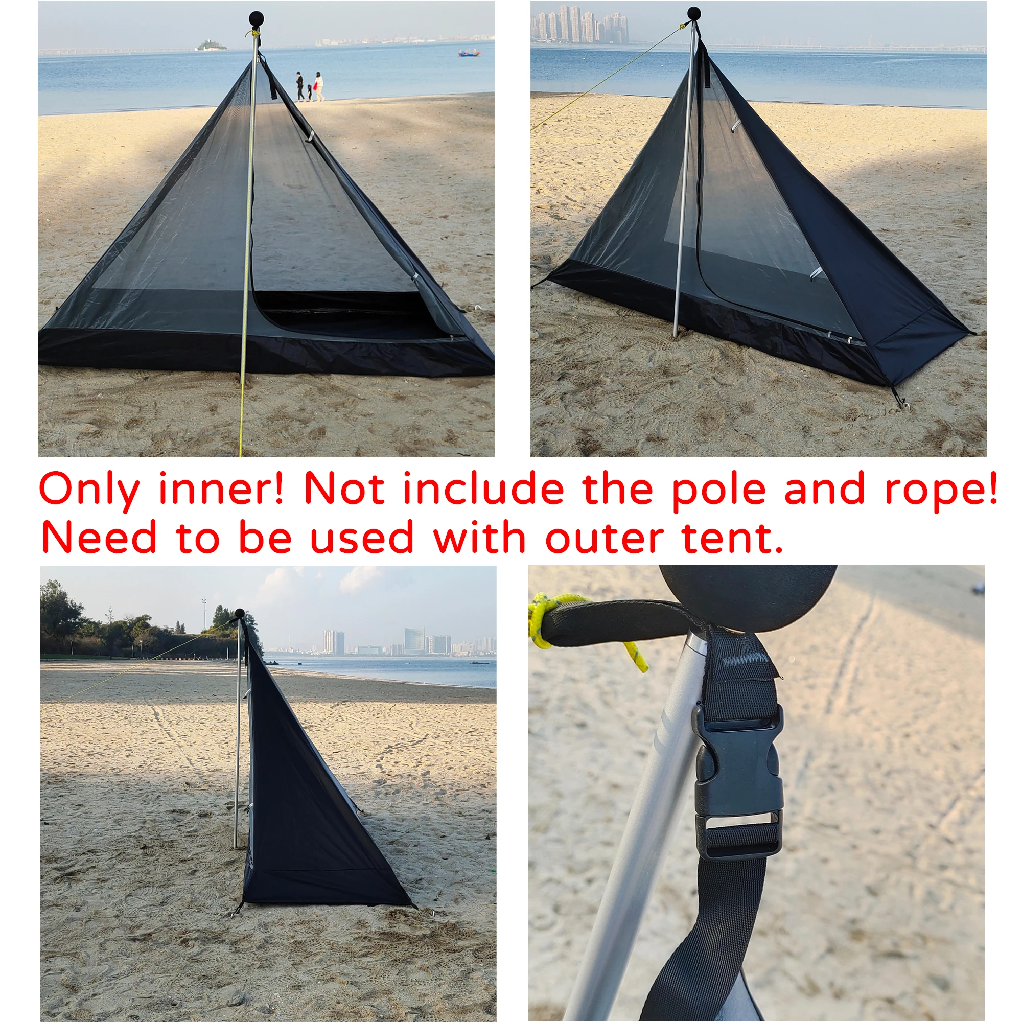Inner-Mesh-Tent-for-HIDE-WALKER-s-One-person-Pyramid-Tent-Teepee-Tent ...