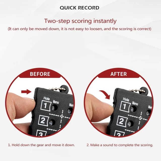 18 Hole Golf Stroke Putt Score Counter Golf Score Indicator With Key ...