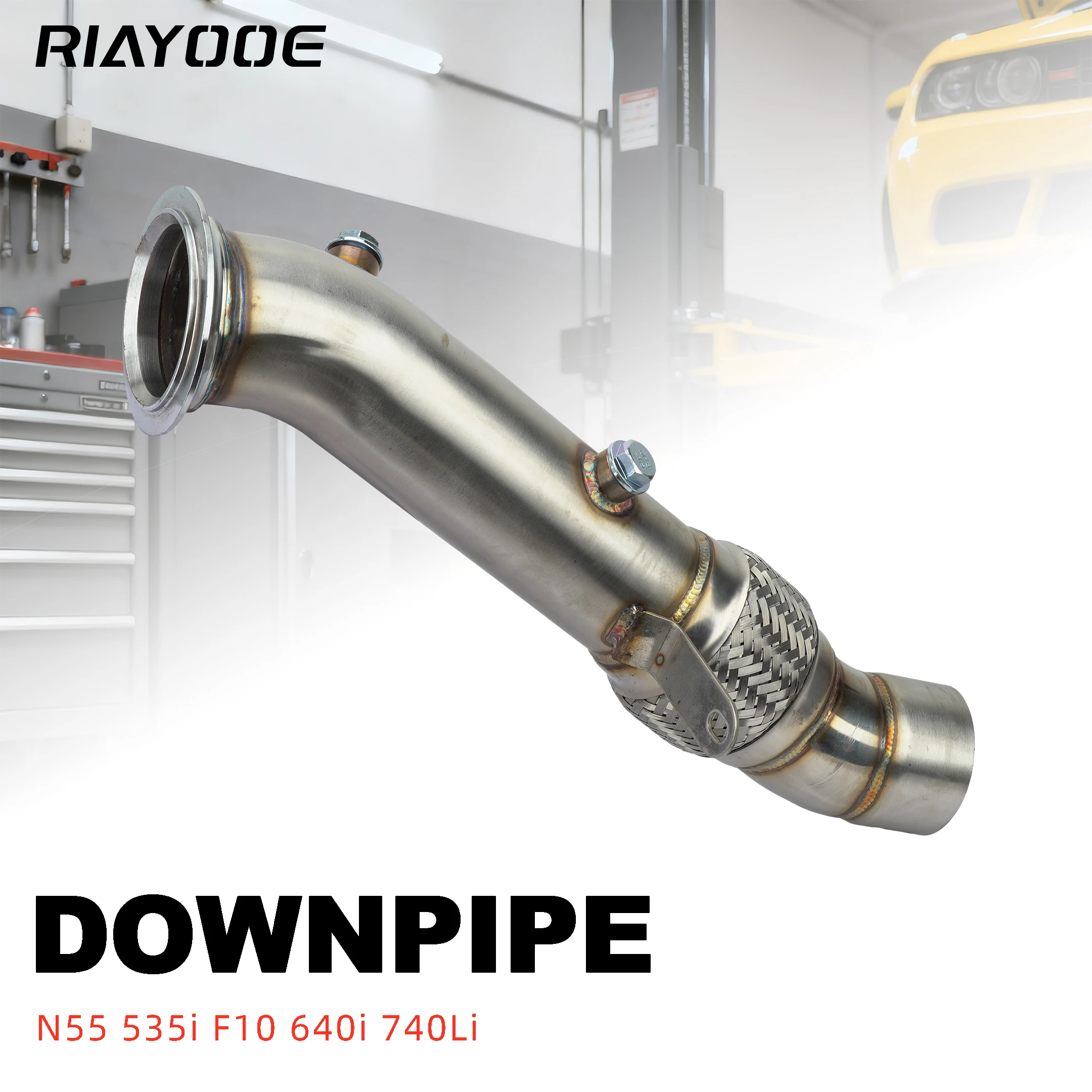 3inch N55 Downpipe for BMW 535i 640i 740i 740Li X5 X6 E70 E71 F10 F11 ...
