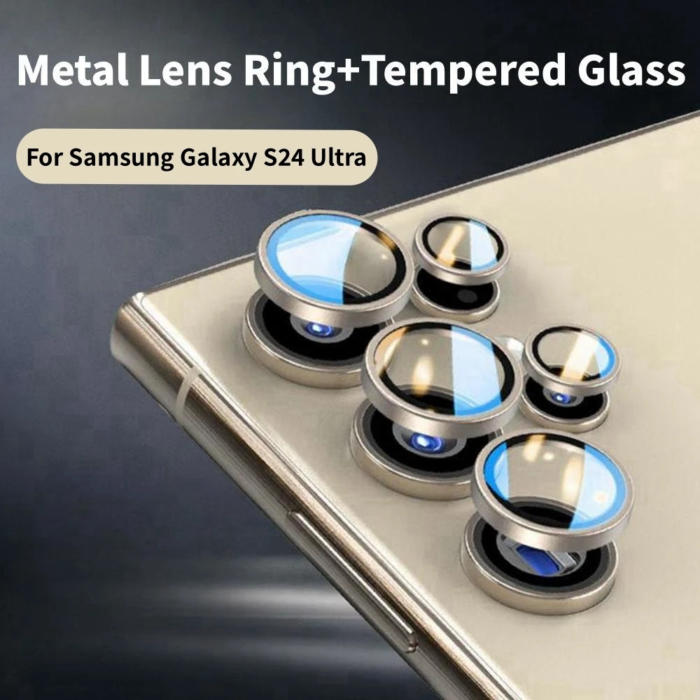 Metal-Lens-Glass-Protector-For-Samsung-Galaxy-S24-Ultra-Plus-Alloy-Back ...