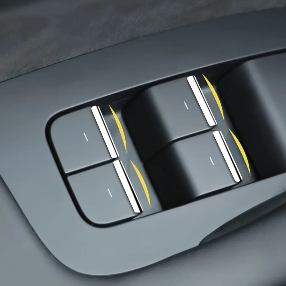 7Pcs-ABS-Chrome-Car-Window-Lift-Button-Sticker-Sequins-Trim-for-Tesla ...