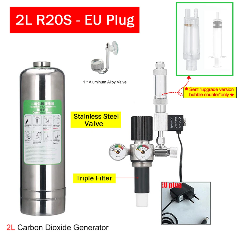 Diy Carbon Dioxide Reactor Kit Aquarium Fish Tank Co2 Generator ...
