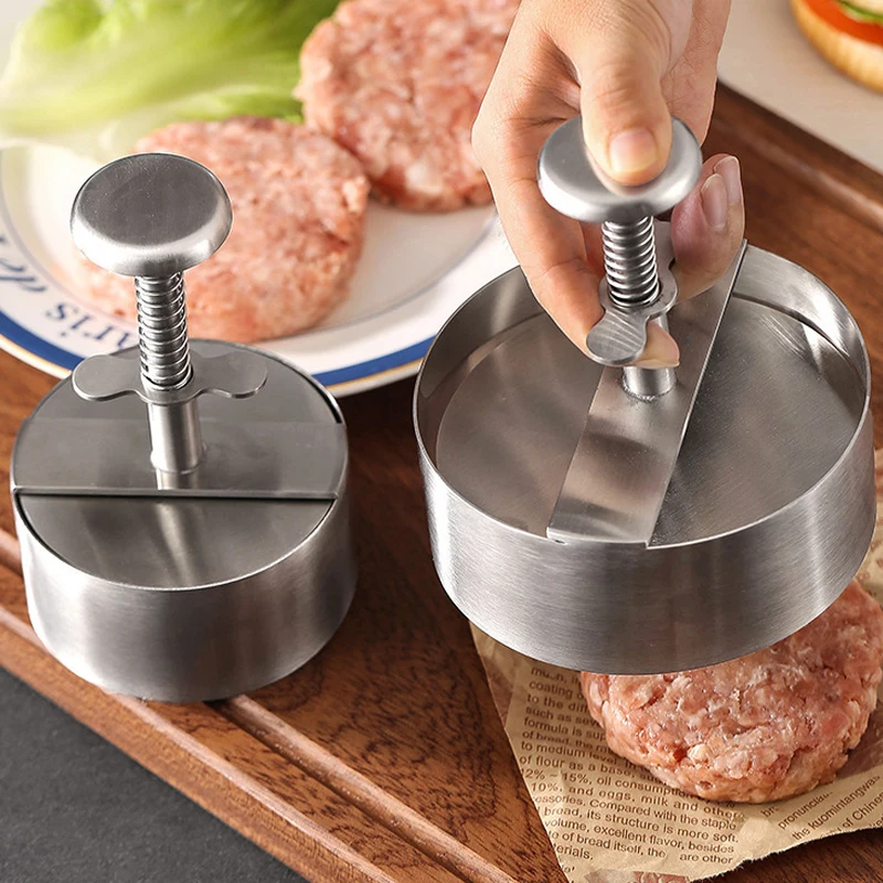 304 Stainless Steel Hamburger Press Burger Patty Maker Pork Beef ...