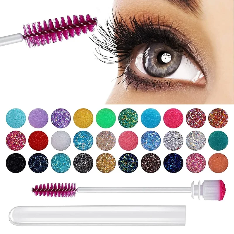 Reutilizável cílios escova tubo descartável Mascara Wands para cílios extensão substituível à ...