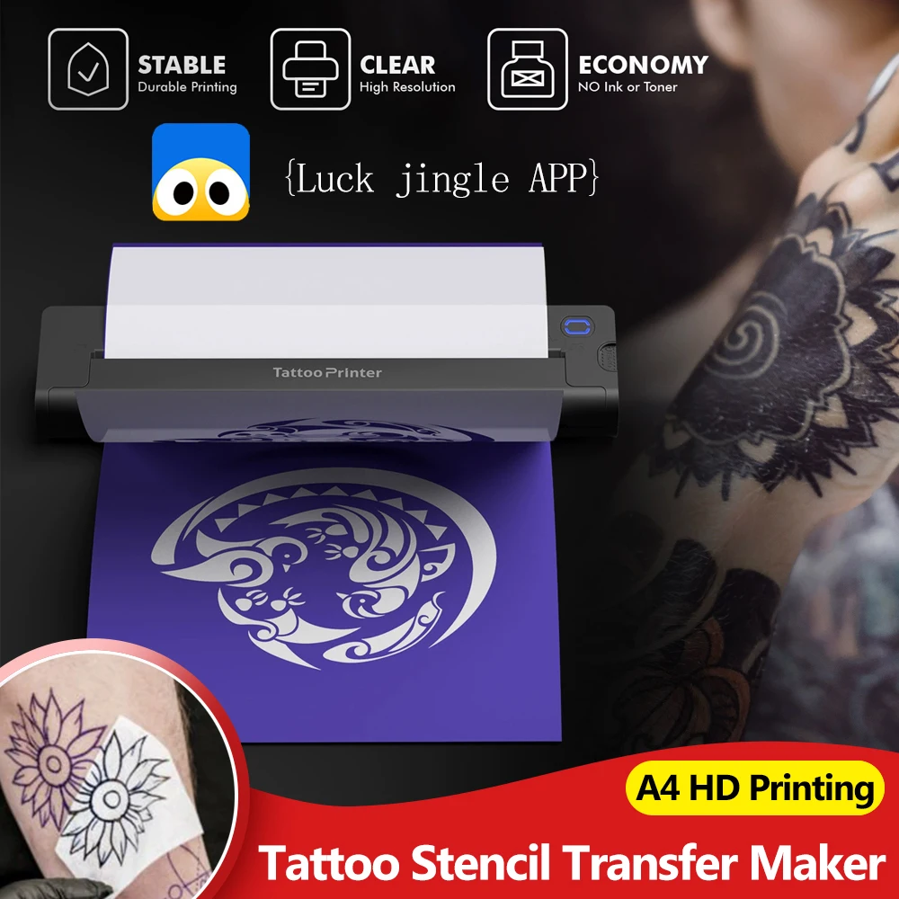 Mini Portable A4 Thermal Printer Multifunctional Tattoo Stencil ...