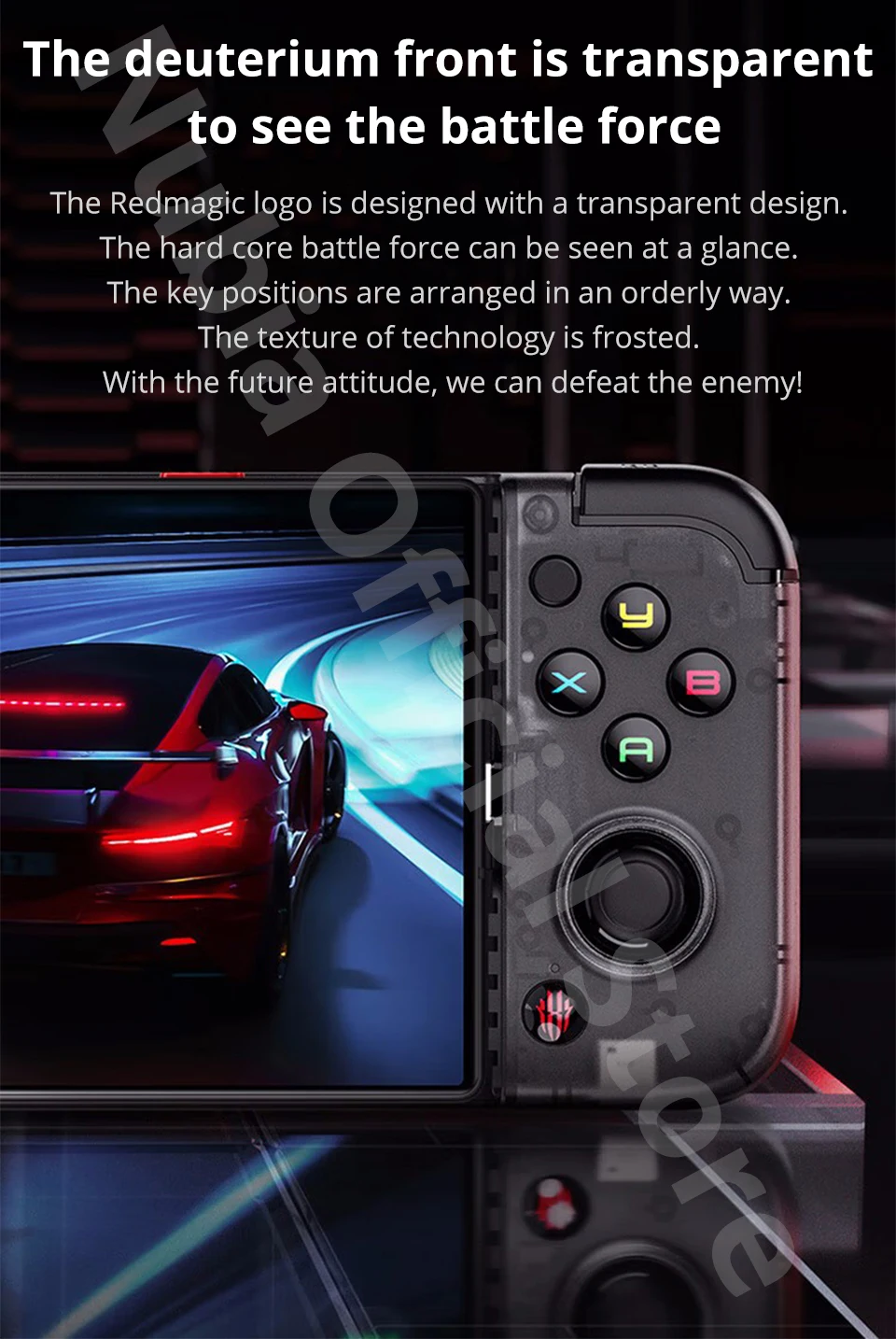 Redmagic shadow blade gamepad for Redmagic 8 Pro+ Textured soft rubber ...