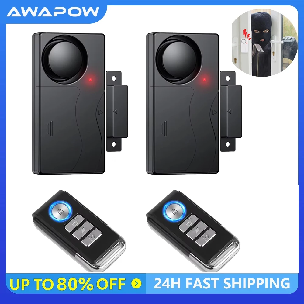 Awapow alarma de puerta inalámbrica con Control remoto alarmas de ...
