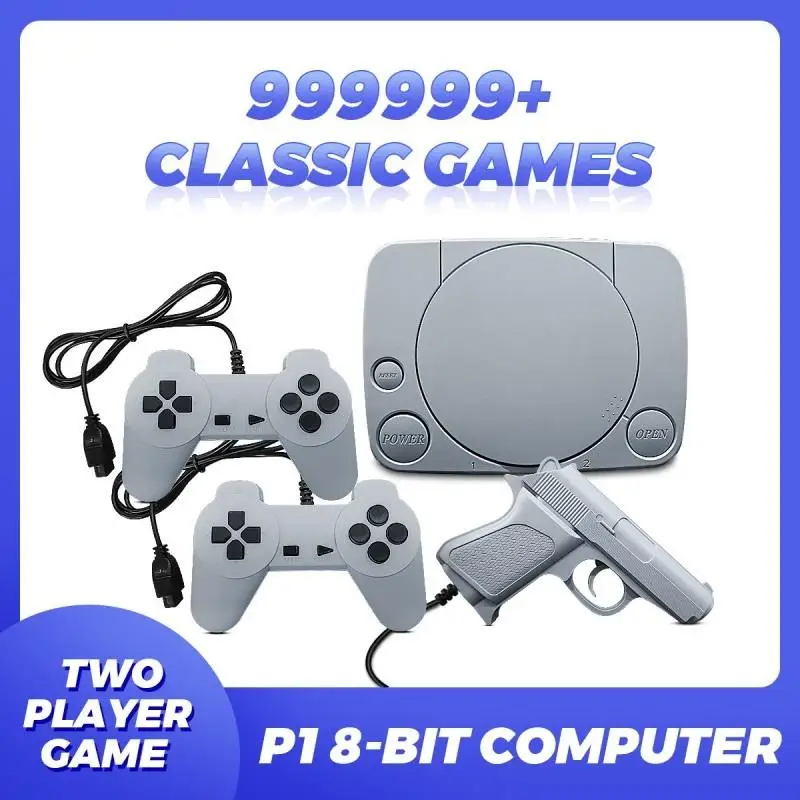 Cabo Game Controller Dual Player Plug-in PS1 Console Aparência 8-bit ...