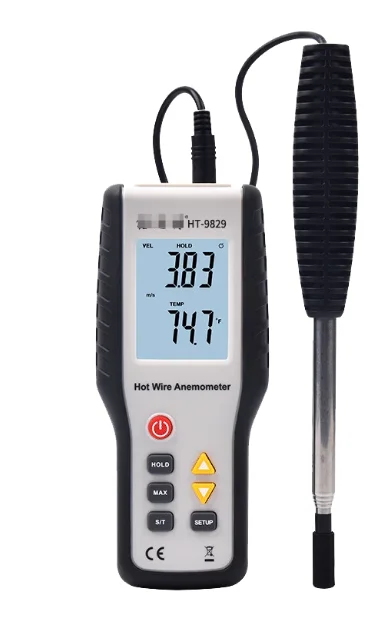 HT-9829 High-precision Handheld Digital Thermal Anemometer Hot Wire ...