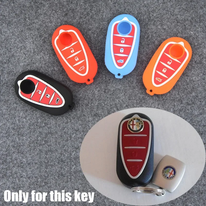 Silica-Gel-Car-Key-Cover-Case-For-Alfa-Romeo-Mito-Giulietta-159-4C-GTA ...