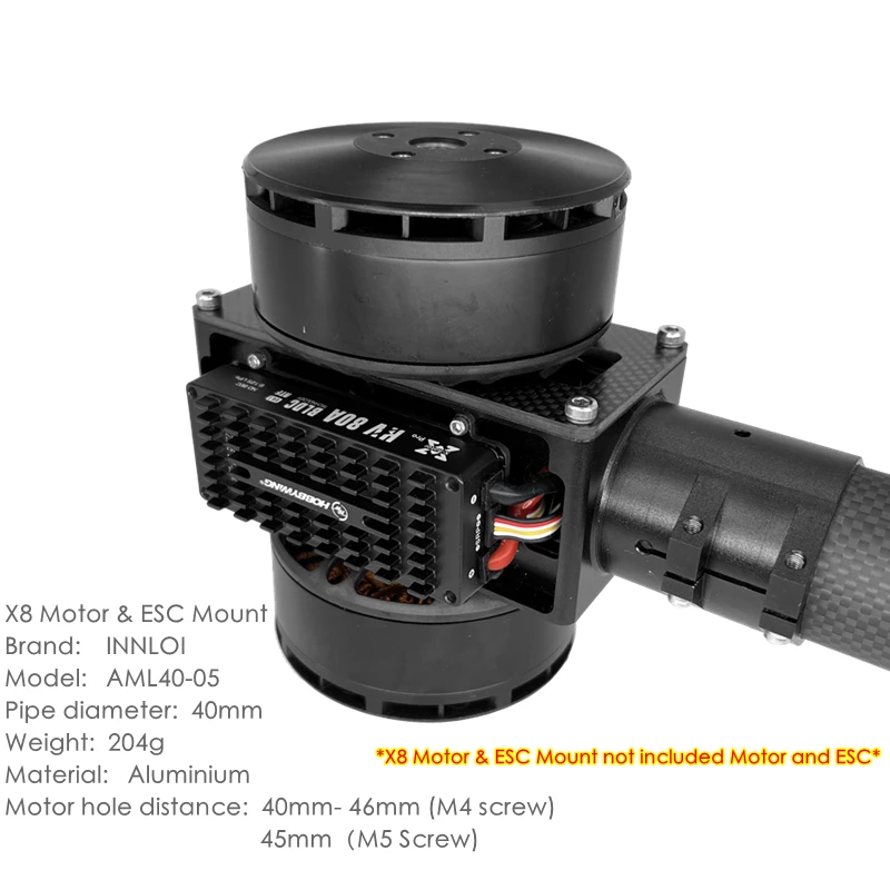 Innloi-diy-40mm-x8-duplo-motor-esc-montagem-d40-preto-suporte-do ...