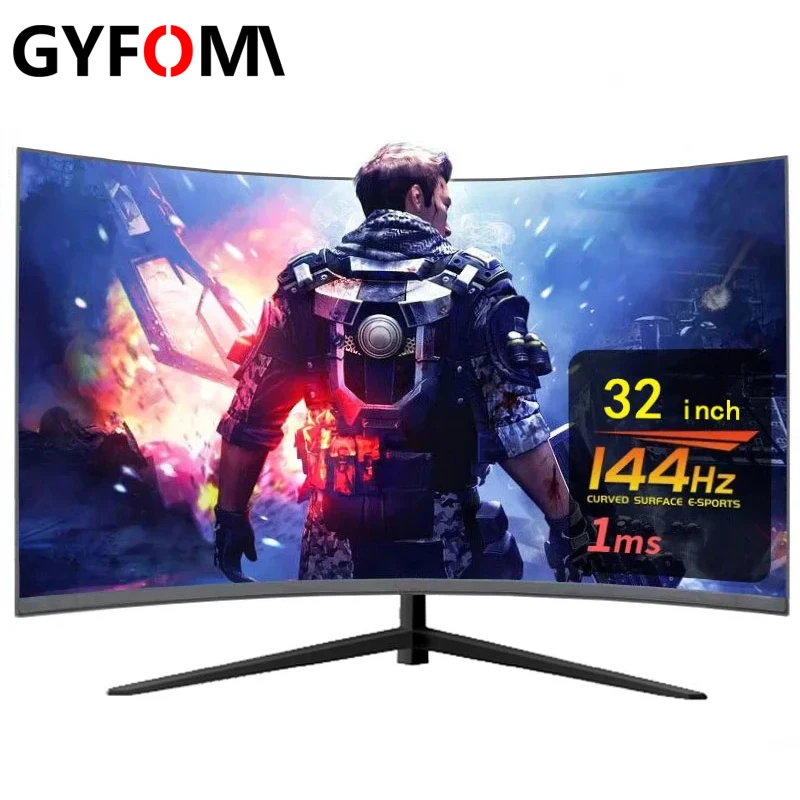 32 polegada curvado monitores 144hz gamer lcd monitor pc 1080p hd ...