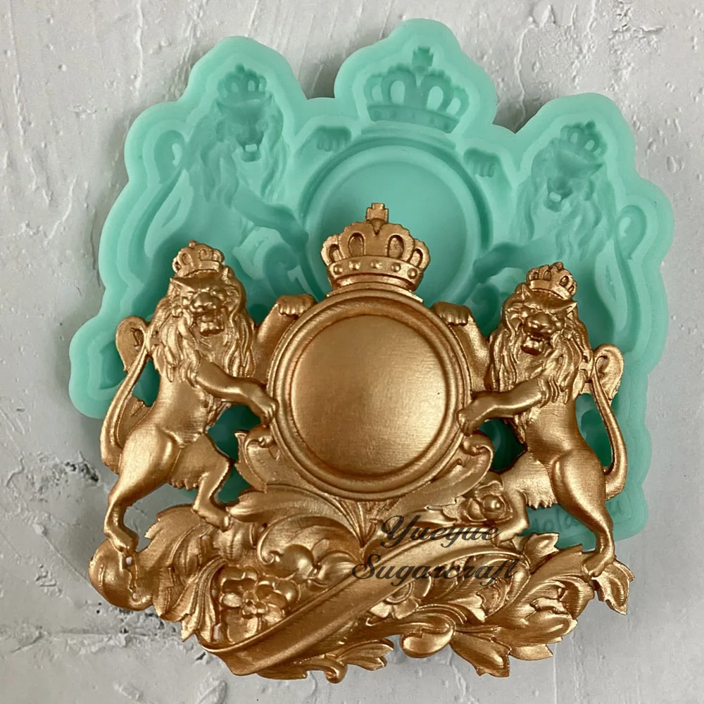 Relief-Lion-Silicone-Epoxy-Resin-Plaster-Mould-cake-mold-fondant-molds ...