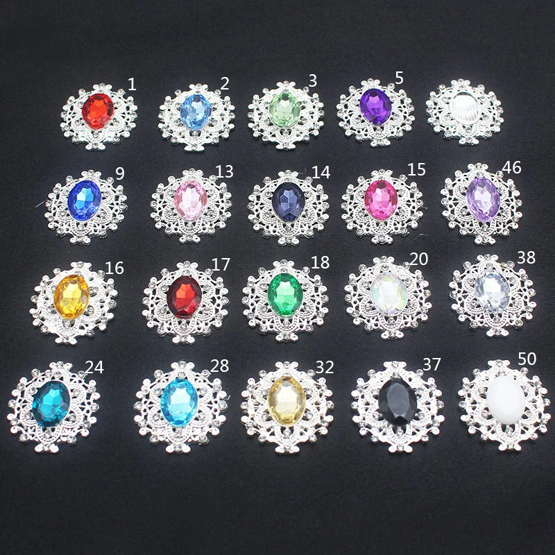 Shiny-25-26MM-10Pcs-Crystal-Rhinestone-Brooch-Accessories-DIY-Wedding ...