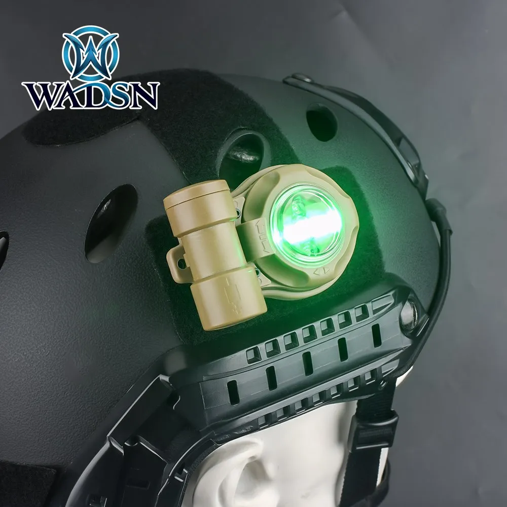 WADSN Tactical Helmet VIP Light IR Seals Version Green Strobe Light ...