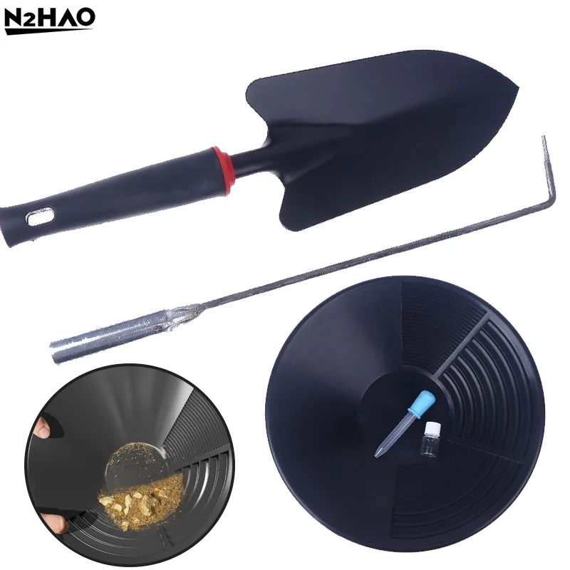 1/3/5Pcs Outdoor Wash Gold Panning Equipment Gold Pan With Riffle ...