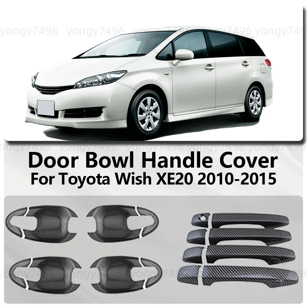 For Toyota Wish XE20 2010 2011 2012 2013 2014 2015 Carbon Fiber Chrome ...