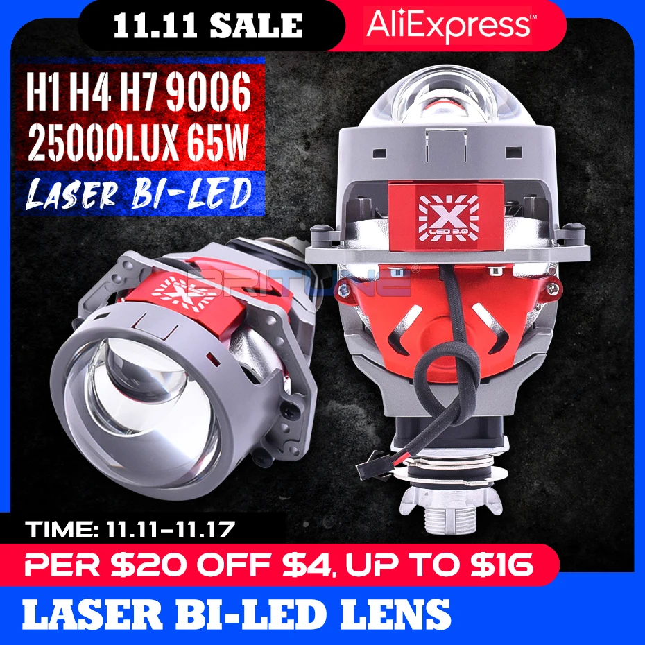 25000LM-Laser-Bi-LED-Projector-Lens-Hyperboloid-LED-Headlight-Assembly ...