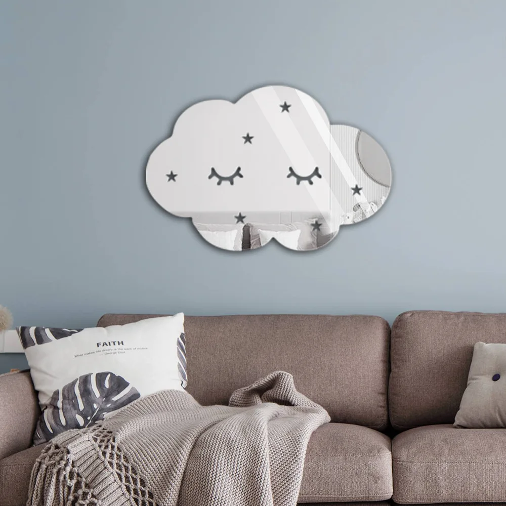 1pcs Cloud Acrylic Living Room Wall Stickers Bedroom and Room ...