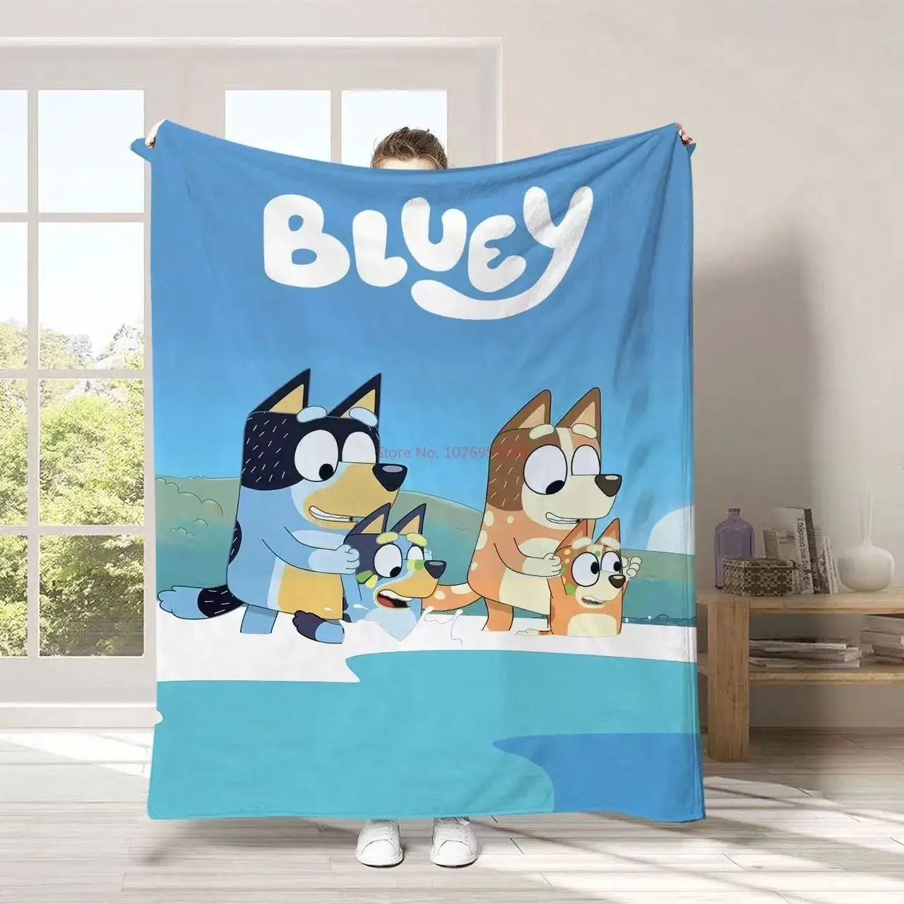 Anime-Bluey-Flannel-Blanket-Cute-Bingo-Family-3d-Printed-Children-s-Air ...