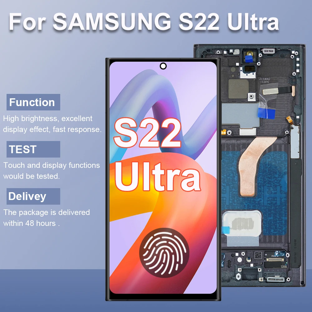 S22-Ultra-Super-AMOLED-Screen-Parts-for-Samsung-Galaxy-S22-Ultra-5G ...