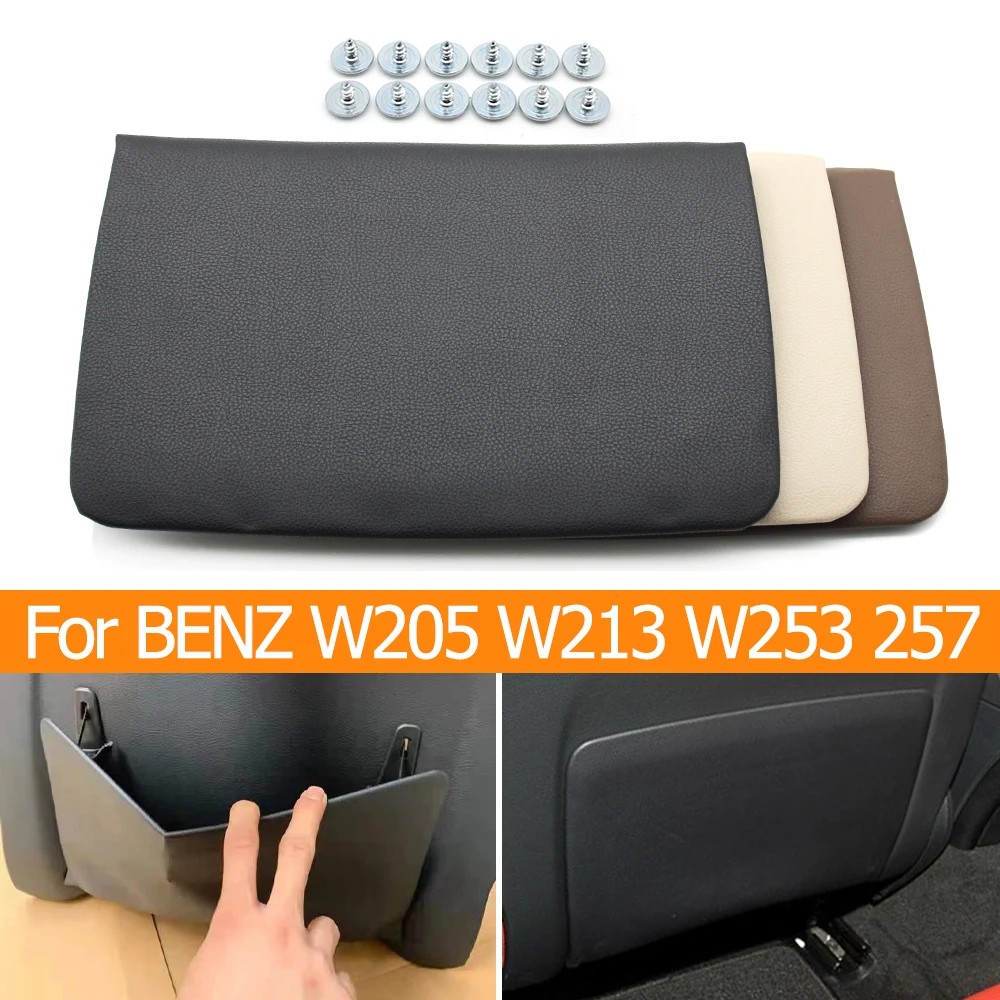 Car Seat Back Panel Leather Backrest Storage Pocket Cover For Mercedes ...
