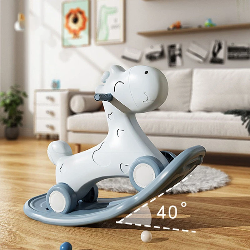 Children's Rocking Horse 2 In 1 Balance Horse for Child Horse Rocking ...