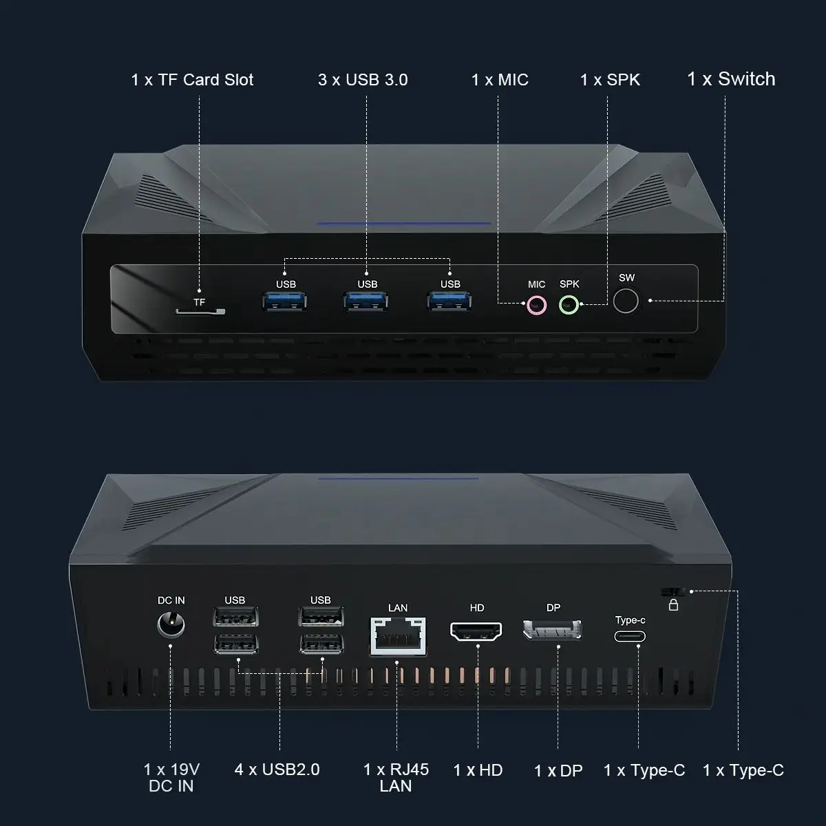 HYSTOU-Office-Mini-Pc-Intel-Core-i7-10870H-1xTF-Card-1xRJ45-Lan-DDR4-4K ...