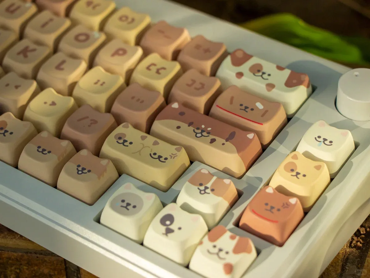 Brown-Dog-Keycap-Corgi-Mao-Pbt-Material-Keycap-Cute-Animal-Dog-Diy ...