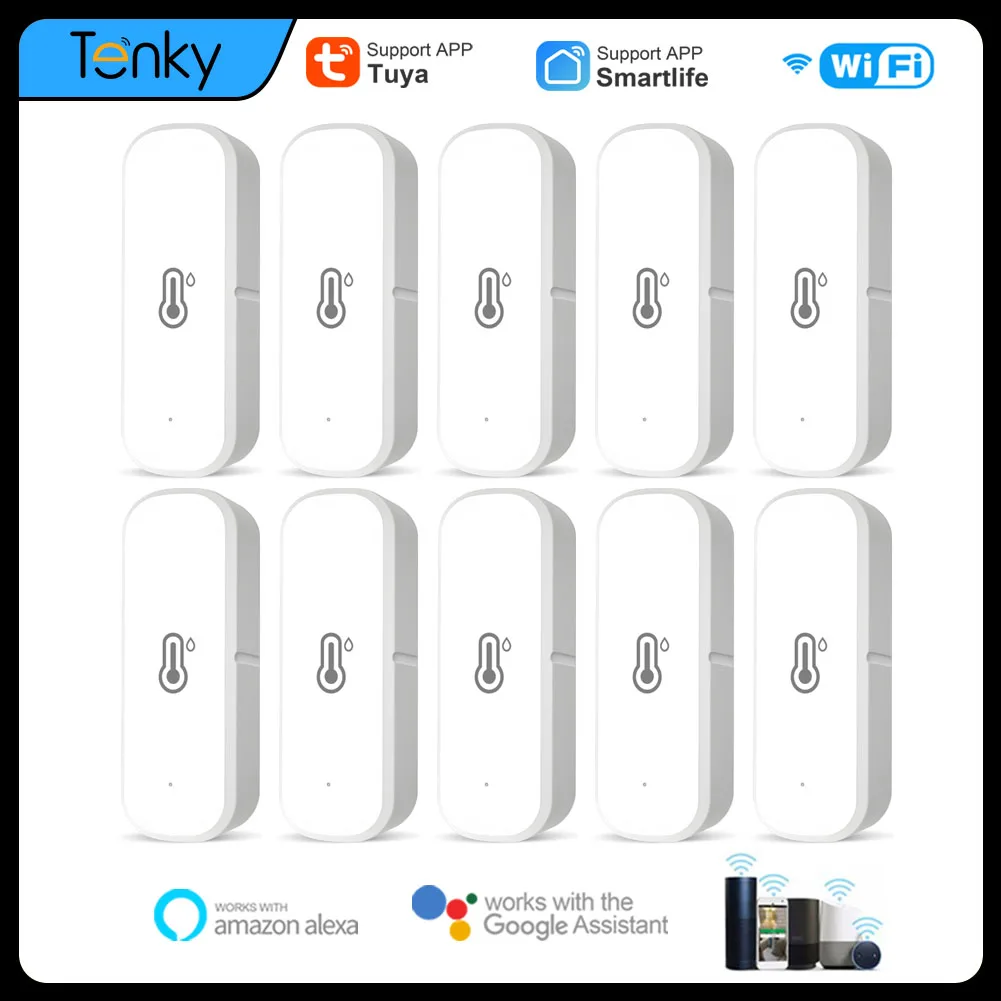 Tenky-Tuya-Smart-Home-WiFi-Sensor-de-temperatura-e-umidade-trabalhar ...