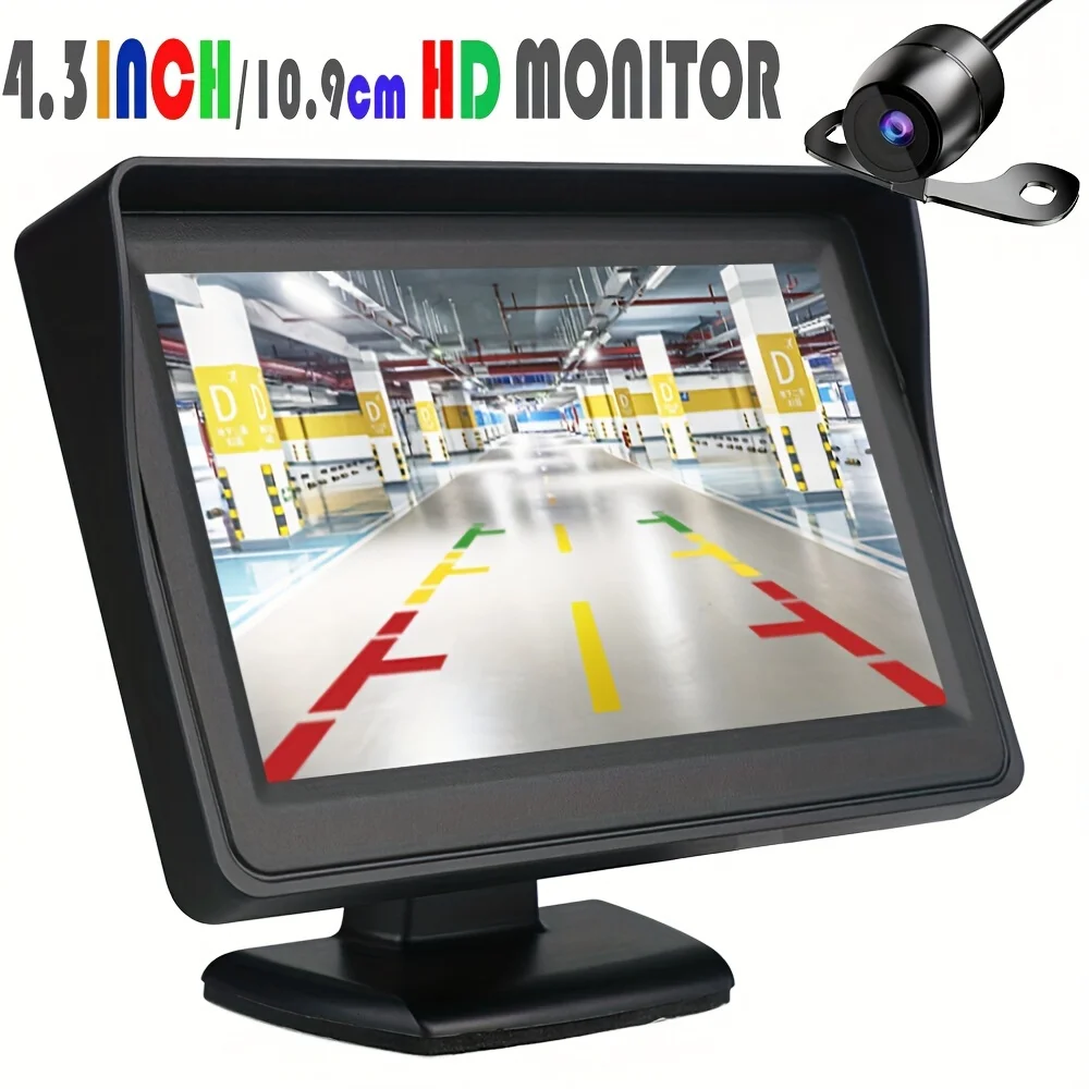 Car-Rear-View-Monitor-Camera-Kit-TFT-LCD-Car-Monitor-4-3-inch-HD-Screen ...
