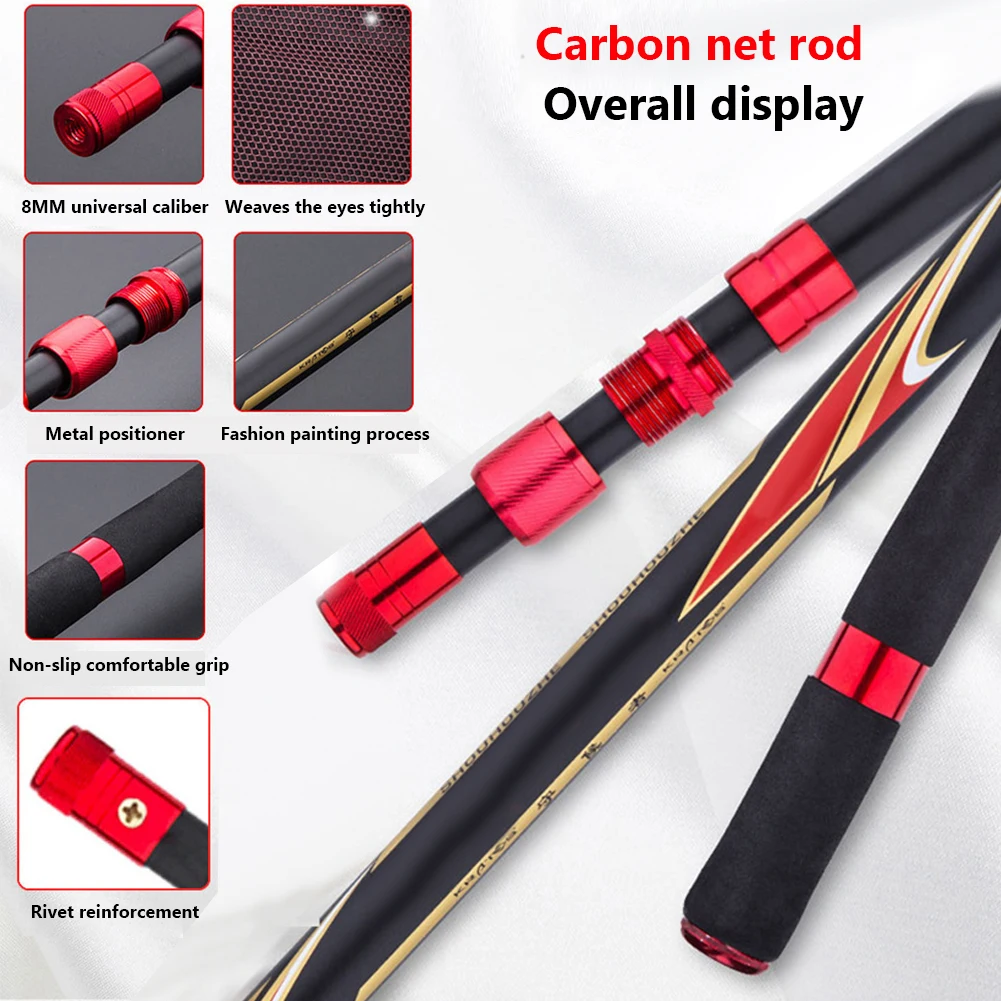 Portable-Fishing-Net-Aluminum-Alloy-Telescoping-Pole-Handle-Cellular ...