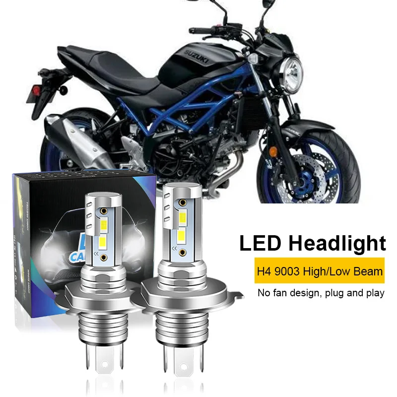 2PCS-For-Suzuki-SV650-H4-9003-HS1-Motorcycle-LED-Headlight-Bulbs-High ...