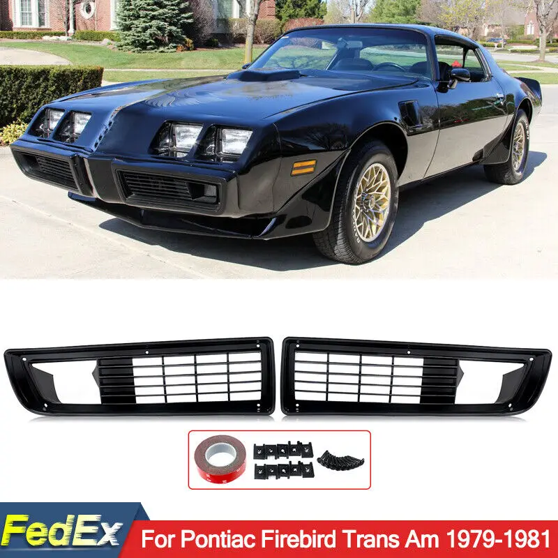 For-Pontiac-Firebird-Trans-Am-1979-1981-Front-Bumper-Grille-Cover-Gloss ...