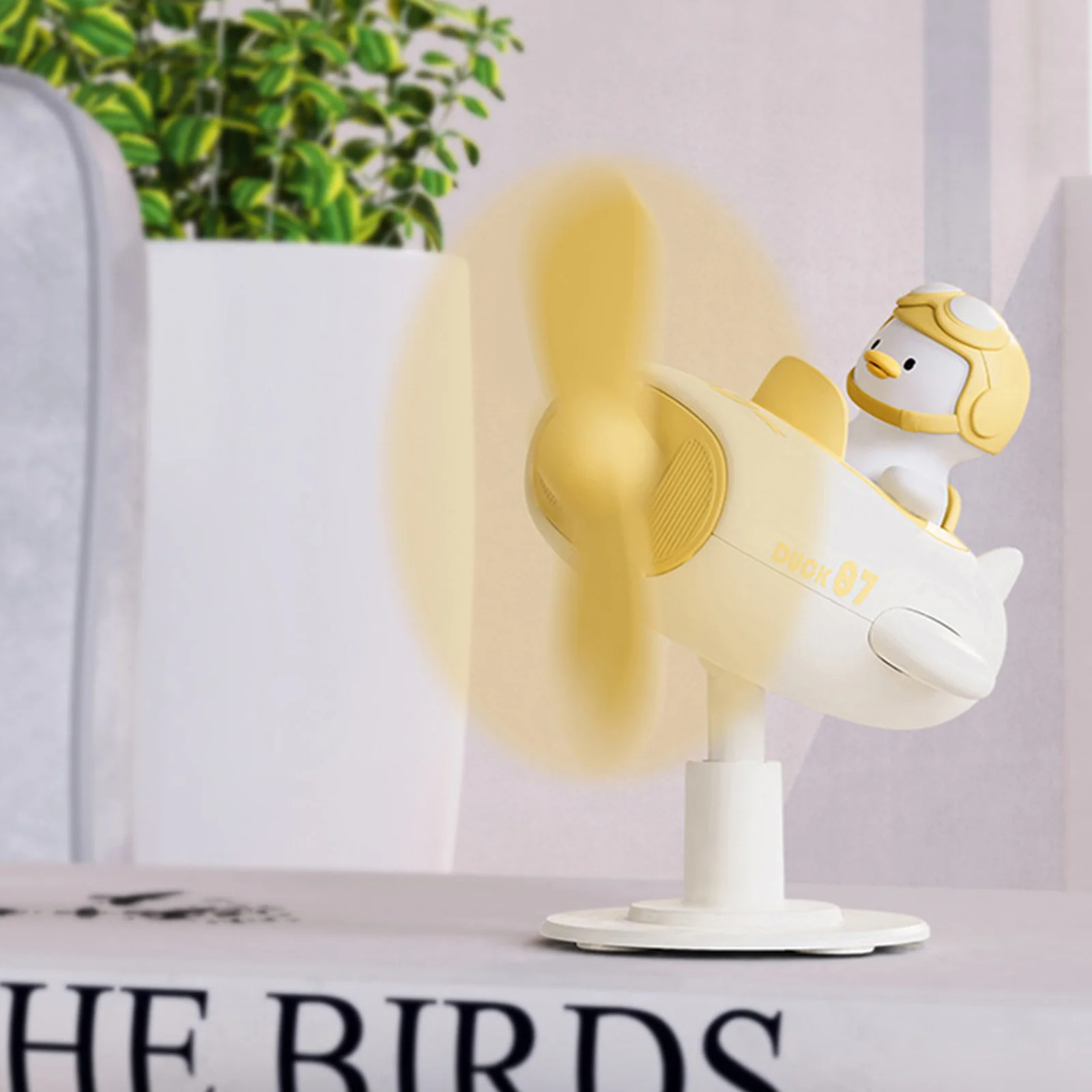 Cartoon-Duck-Shape-Mini-Fan-Office-Computer-Screen-Clip-Fan-USB-Plug-in ...