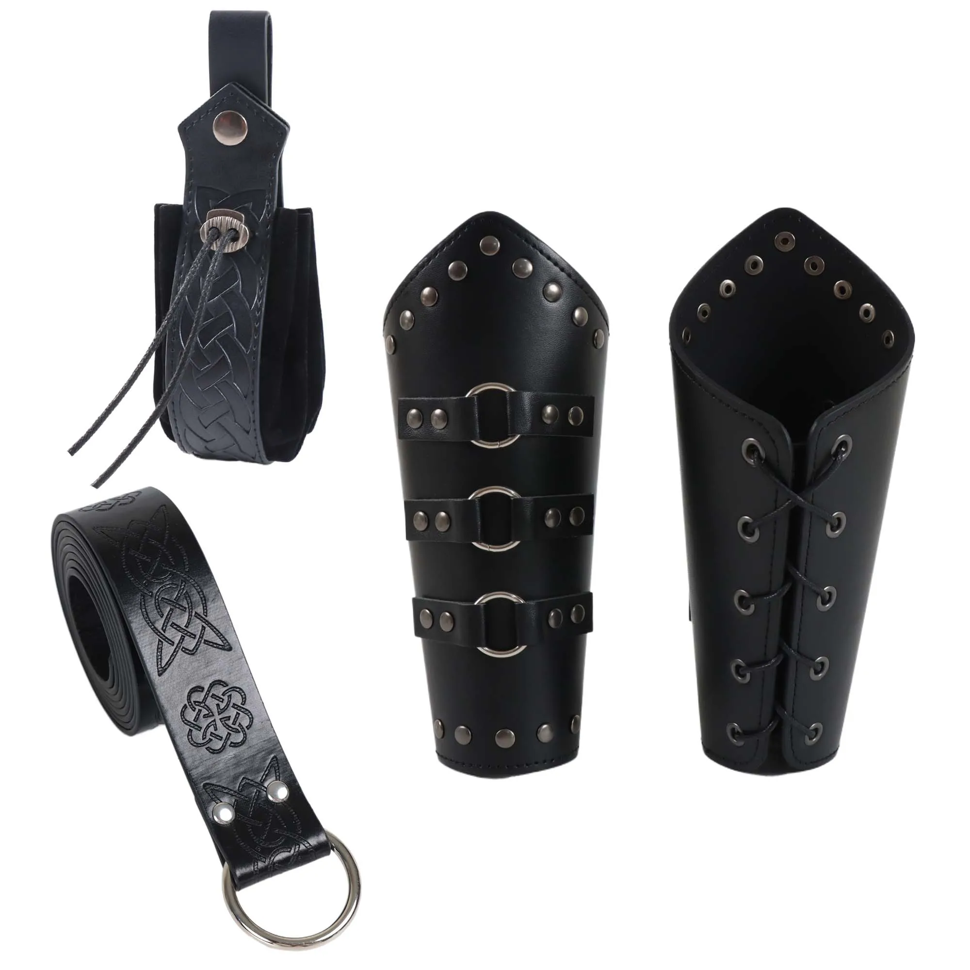 Medieval-Viking-Leather-Wristbands-Men-s-Cuff-Wristbands-Embossed-Belt ...