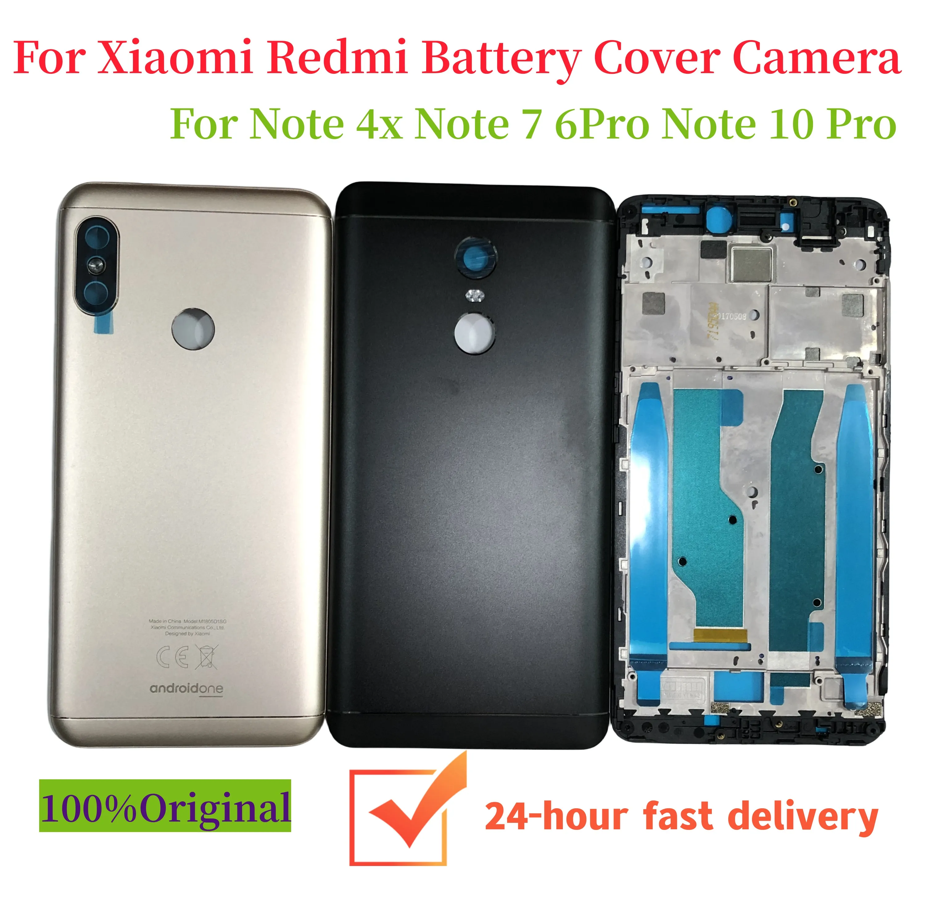Marco-medio-para-Xiaomi-5x-Redmi-6-Pro-Note-4x-cubierta-de-bater-a-Note ...