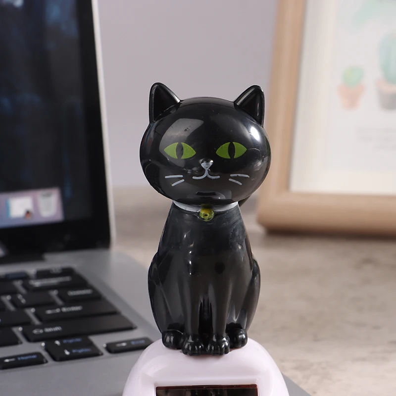 Moving Solar Bobblehead Cat Feet